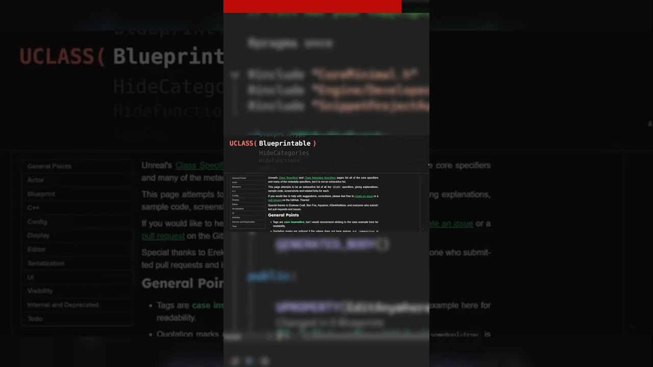[Shorts] C++ | UCLASS Specifiers #tutorial #cplusplus #unrealengine #gamedev #programming