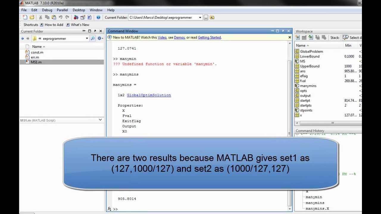 MATLAB tutorial - Optimization Theory Basic
