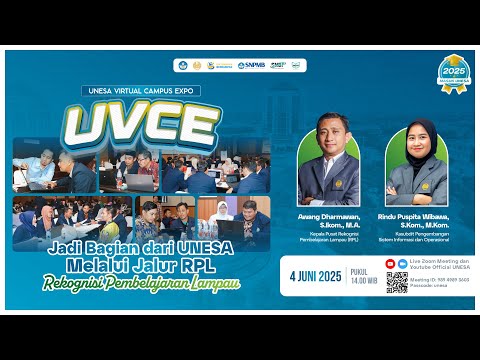 UVCE 2025 - Jadi Bagian dari UNESA Lewat Jalur RPL (Rekognisi Pembelajaran Lampau)