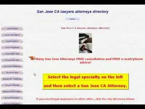 San Jose California Lawyers & Attorneys Directory