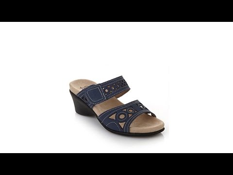 PureSole "Artesia" LaserCut Leather Slide