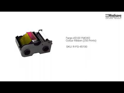 Fargo 45100 YMCKO Colour Ribbon 250 Prints R FG 45100