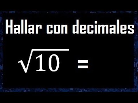 square root of 10 with decimals procedure