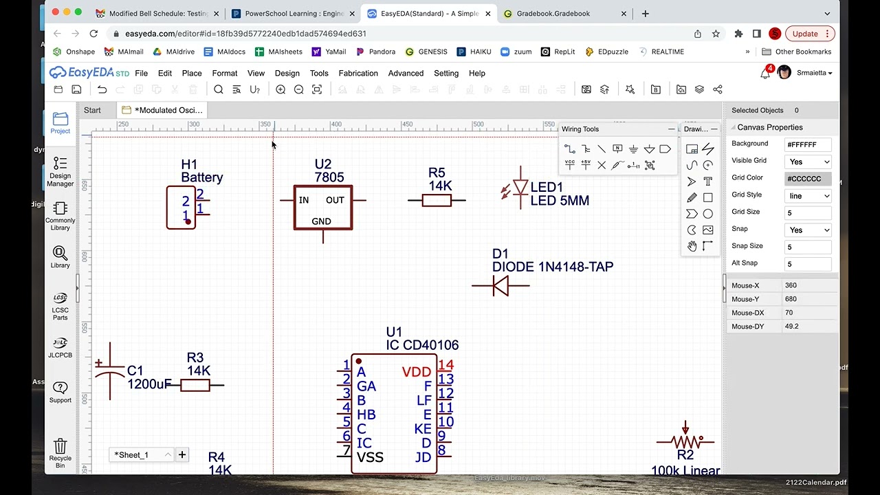 EasyEDA Schematic creation