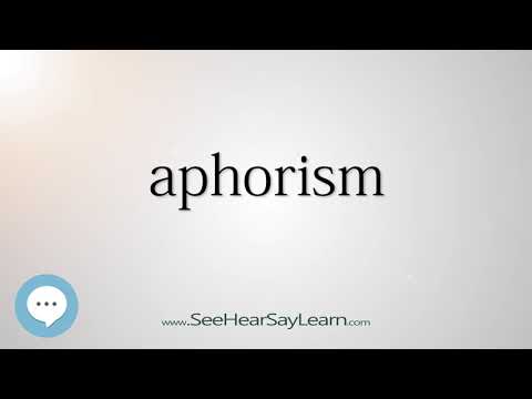 aphorism (Every English Word Pronounced) 📕🔊🗣️😎✅