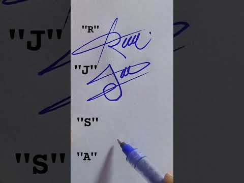 The fastest way to sign How to learn your signature(R, J ,S ,A) ♥ #signature #handwriting #lovestory