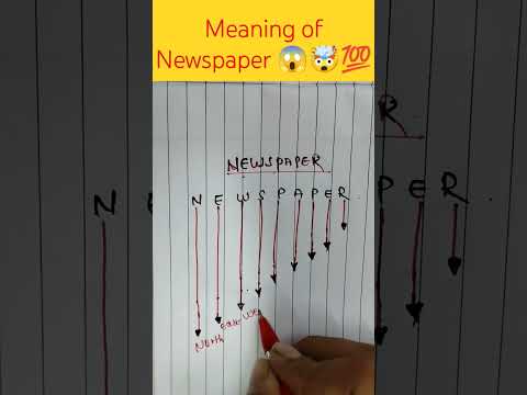 Meaning of newspapers😱😱💯 #fullform #study #education #officialvideo #shorts #iqtest #learningenglish