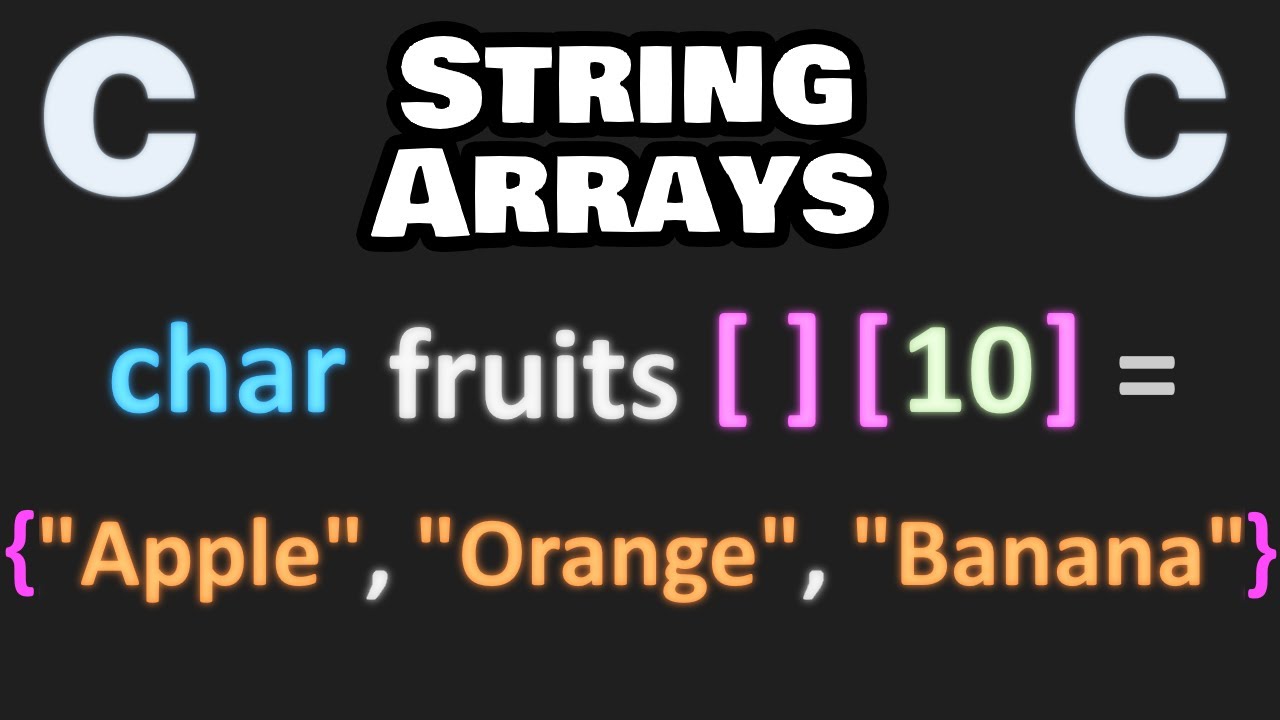 Arrays of strings in C explained! 🧵