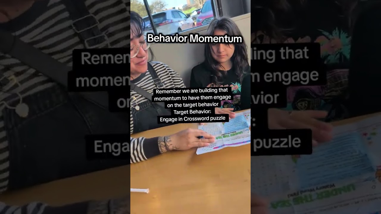 example Behavior momentum #aba #bcba