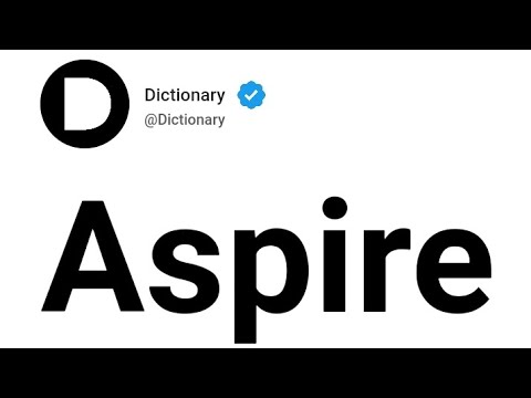 Aspire Meaning In English
