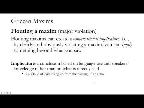 Gricean maxims