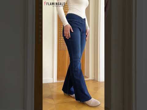 ăFlamingalsăWash Wrap Mid Rise Stretchy Flare Jeans #jeans #fashion #basicjeans #ootd