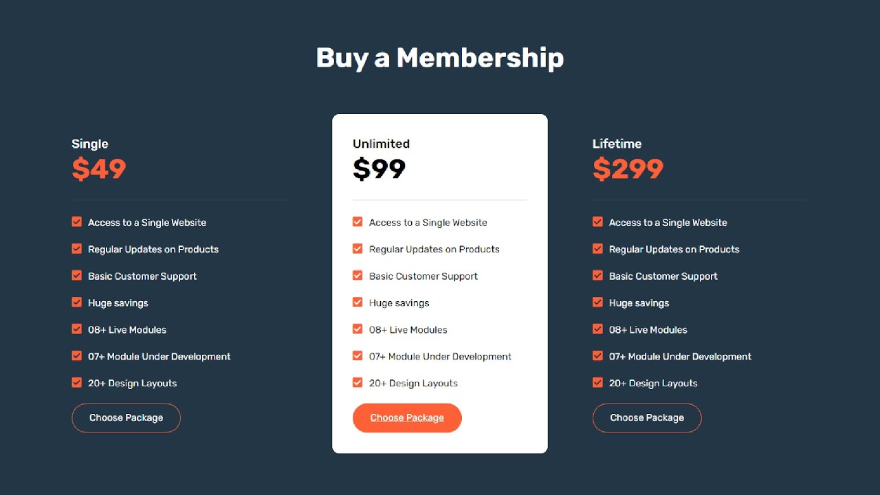 How to make a pricing page with html, css and bootstrap @raselcoder