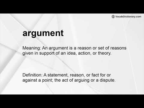 argument Meaning