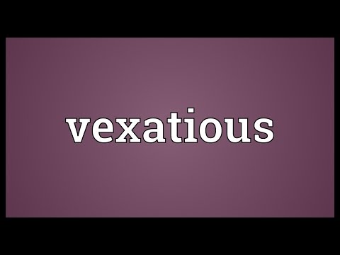 Vexatious Meaning
