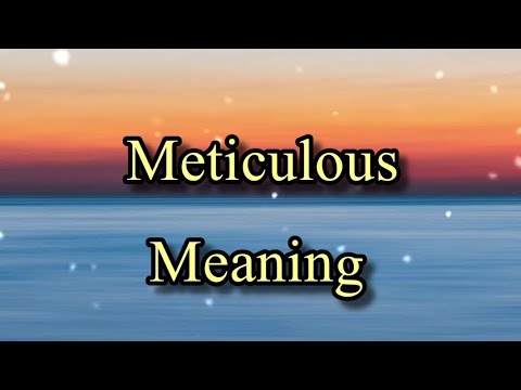 Meticulous meaning in urdu