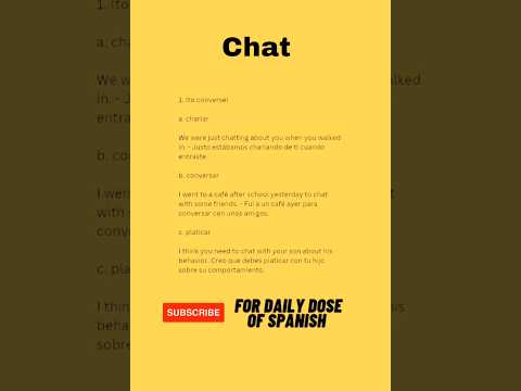 English to Spanish | How to say "Chat" in Spanish | #shorts #spanishlessons