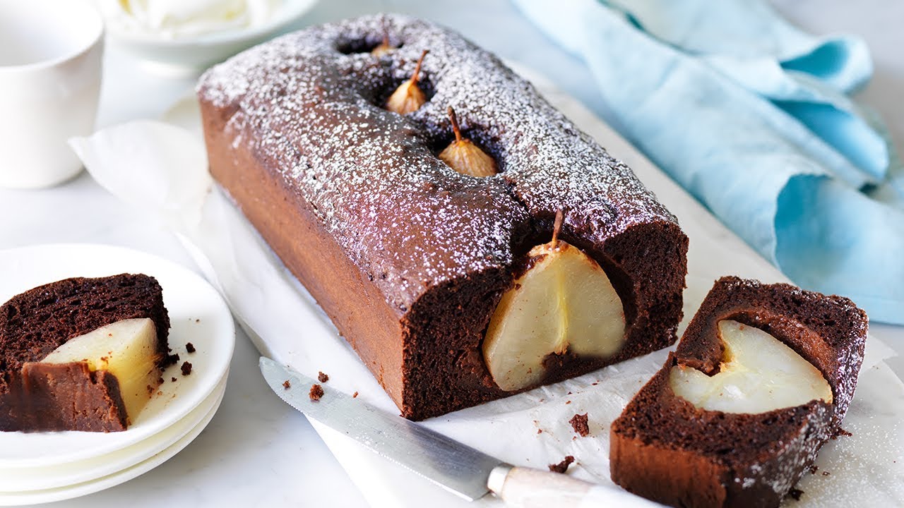 Chocolate Pear Cake Recipe | myfoodbook