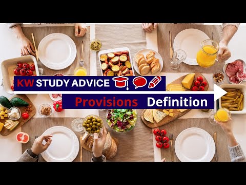 Provisions Definition - Online English Lesson