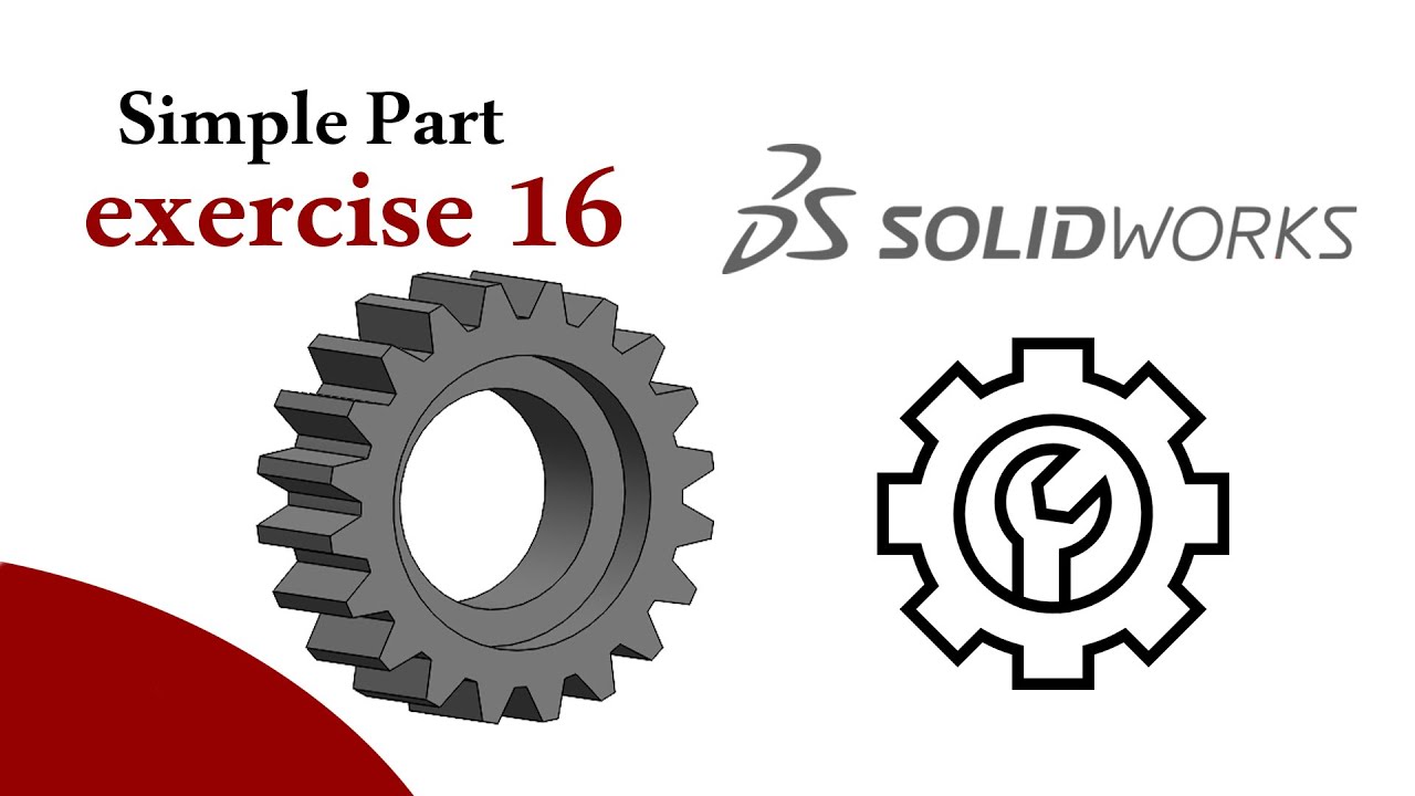 SolidWorks Tutorial - Simple part Exercise 16