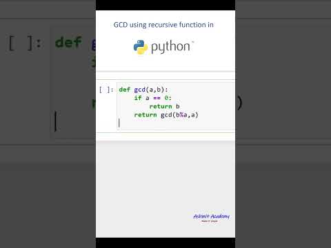 GCD using recursive function in python