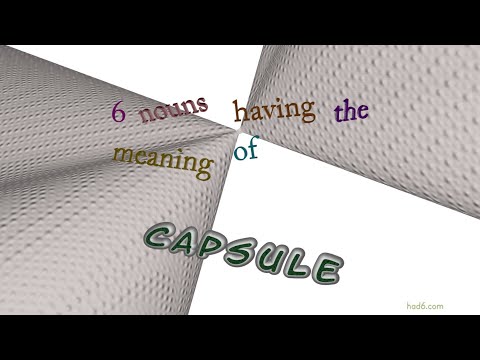capsule - 8 nouns which are synonym to capsule (sentence examples)