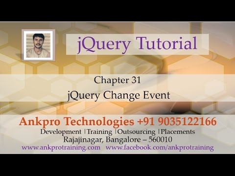 jQuery 31 - Events 2 - What is jQuery Change Event?