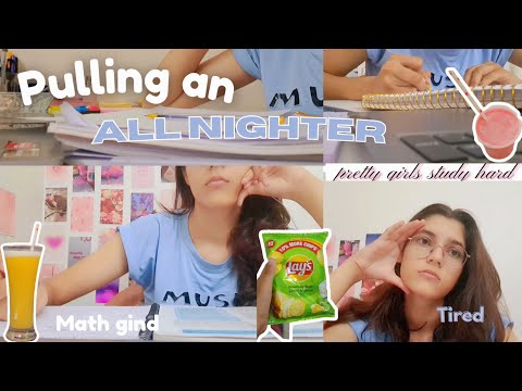 PULLING AN ALL NIGHTER 🖇 *Chaotic* , math grind 🤯, midnight juice 🍹
