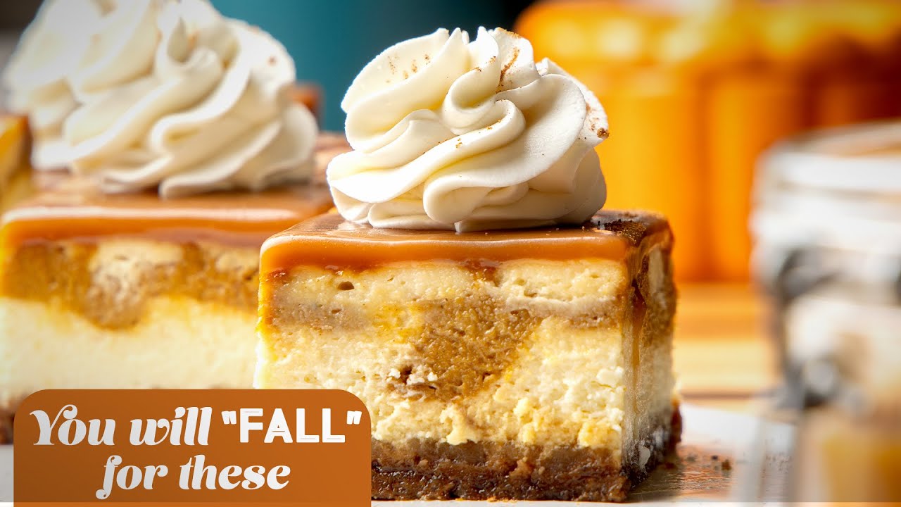 Amazing Carmel Pumpkin Cheesecake Bites