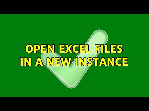 Open Excel files in a new instance
