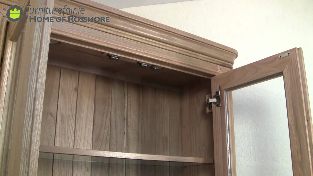 Loren Oak Display Cabinet