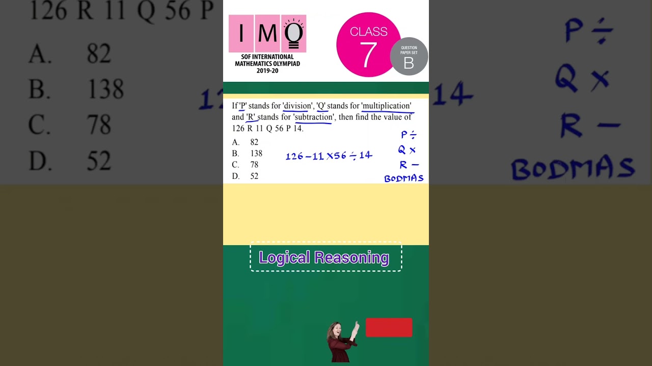 Maths Olympiad Class-7|Logical Reasoning Question 2019-20 (Set-B) @mathemagicalduniya #maths #imo