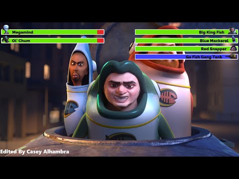 Megamind vs. the Doom Syndicate (2024) Opening Battle with healthbars