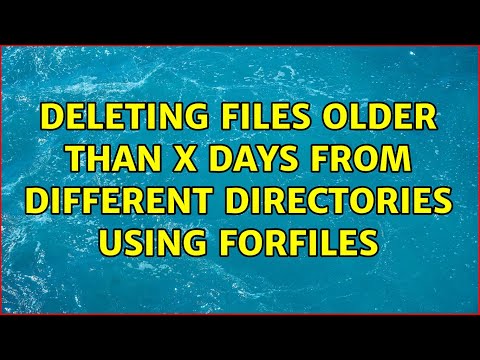 Deleting files older than X days from different directories using forfiles