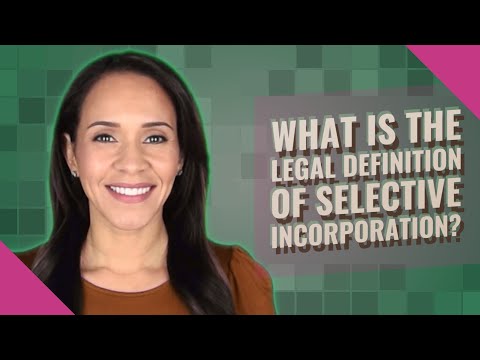 What is the legal definition of selective incorporation?