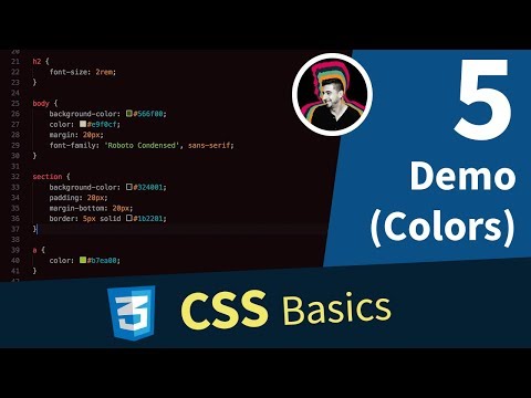 CSS Tutorial — Colors DEMO (5/13)