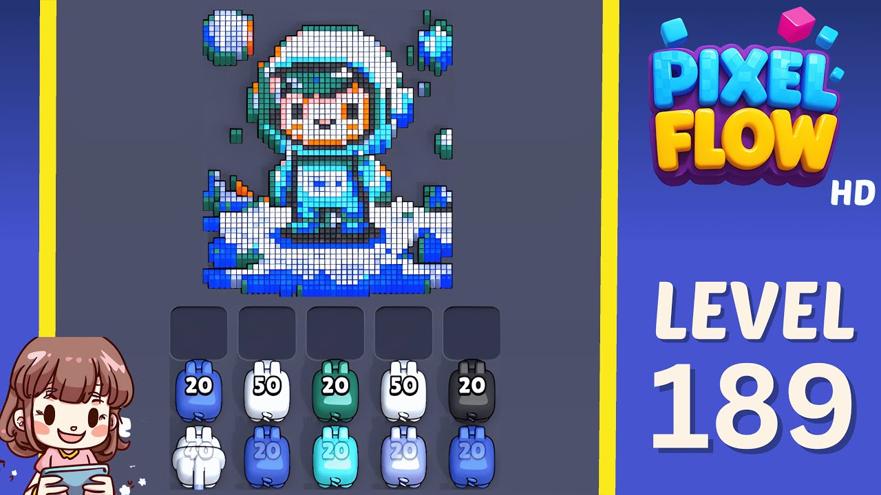 Pixel Flow Level 189 Solution Walkthrough