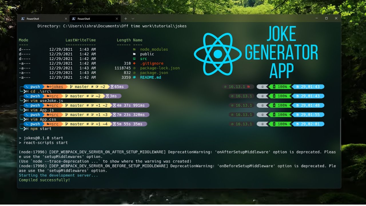 Random Joke Generator in Reactjs in 9 minutes (ASMR Coding | No Talking)