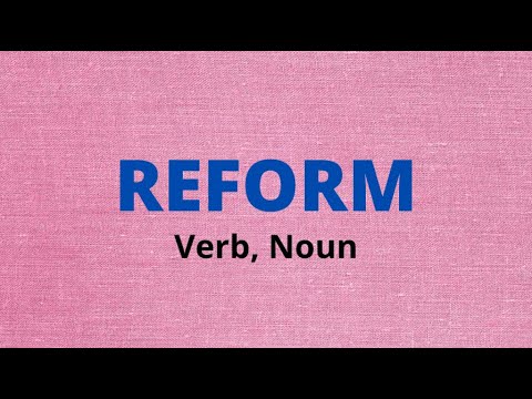 REFORM Meaning Explanation In Urdu Hindi - English Vocabulary