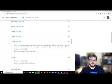 Recommended Bitrate Settings for YouTube Live Streaming
