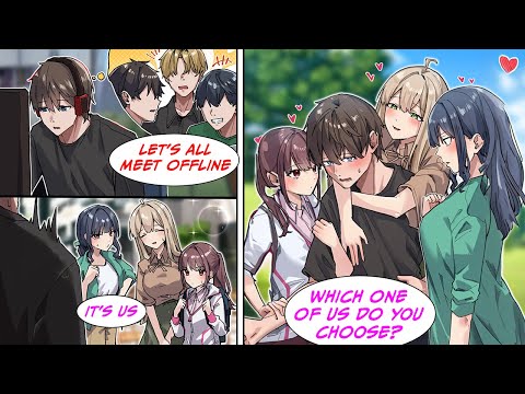 [Manga Dub] I went to meet my online friends, and I expected a bunch of guys but... [RomCom]