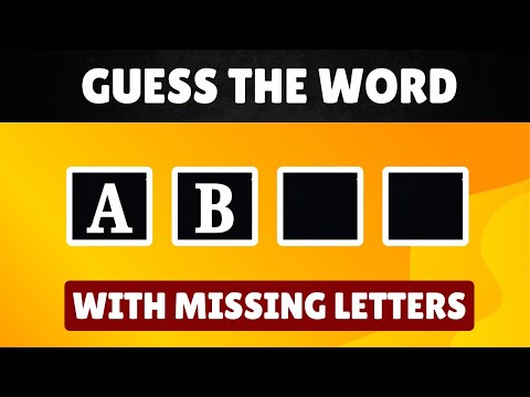 Guess the Word with Missing Letters | 4 Letter Words | Quiz World Sunita