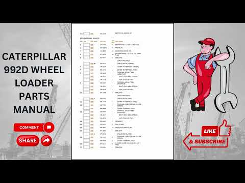 PDF CATERPILLAR 992D WHEEL LOADER PARTS MANUAL