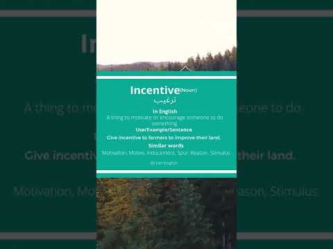 Incentive Definition, Incentive meaning in Urdu/English, Incentive word Use #learnenglish #shorts