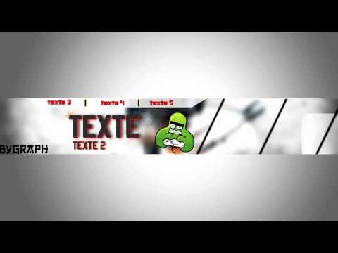 Template Bannière youtube gaming .