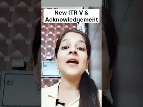 New ITR V and Acknowledgement notified by CBDT| Income tax Return FY 24-25 #incometaxreturn #itr