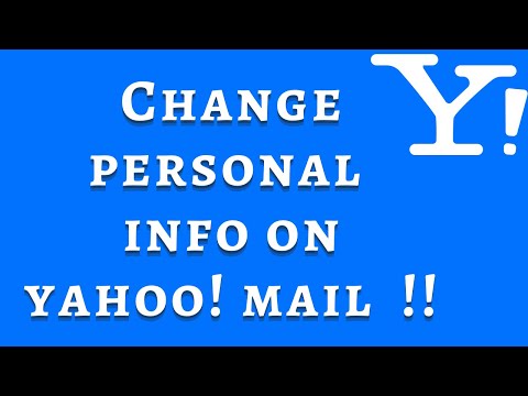 how you can change personal information on Yahoo! Mail !!