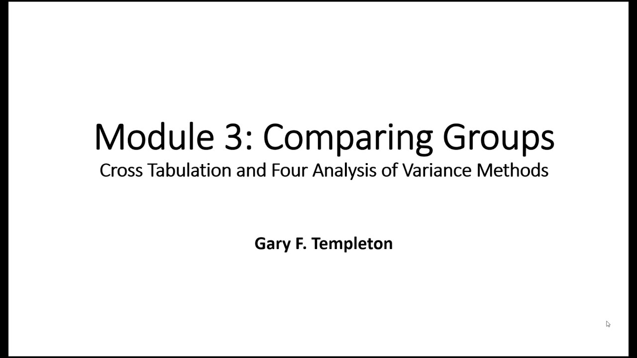 Module3: Comparing Groups