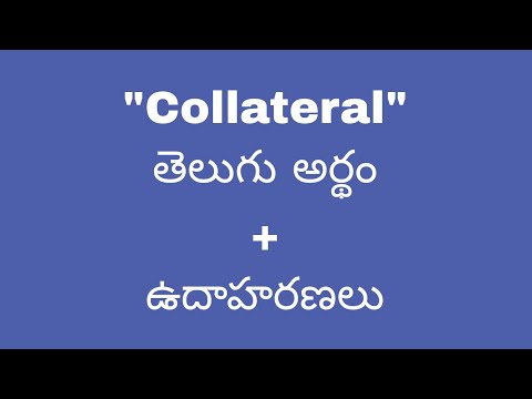 Collateral meaning in telugu with examples | Collateral తెలుగు లో అర్థం @meaningintelugu