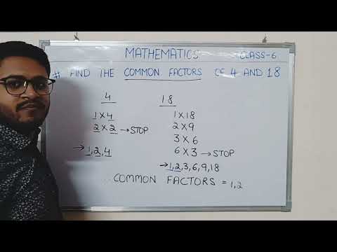 25.3.6M| Common factors of 4 and 18| Common factors of 8and 20| 4 and 15| Class6 NCERTMaths Chapter3